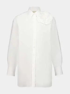 PAULA Marla Relaxed Fit Poplin Shirt With Detachable Flower