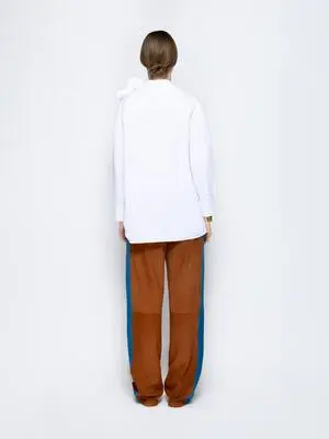 PAULA Marla Relaxed Fit Poplin Shirt With Detachable Flower