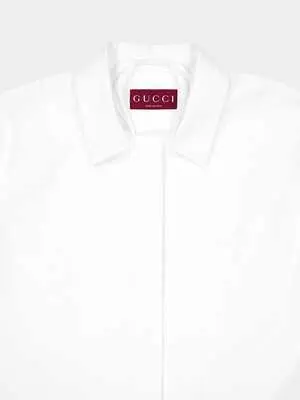 Gucci Cotton Poplin Shirt With Horsebit