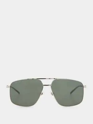 Gucci Navigator Frame Sunglasses - Silver