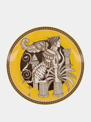 La DoubleJ The Sphynx Saffron Decorative Plate - Yellow
