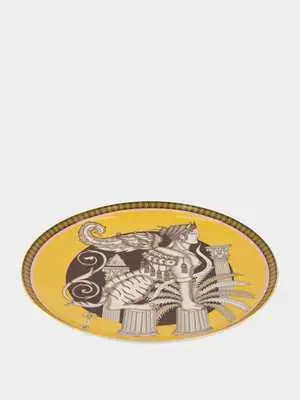 La DoubleJ The Sphynx Saffron Decorative Plate - Yellow