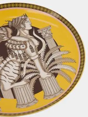 La DoubleJ The Sphynx Saffron Decorative Plate - Yellow