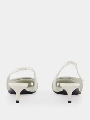 COURREGES Heritage Fold Iced Slingbacks - White
