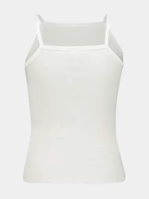 COURREGES Heritage Contrast Cotton Tank Top