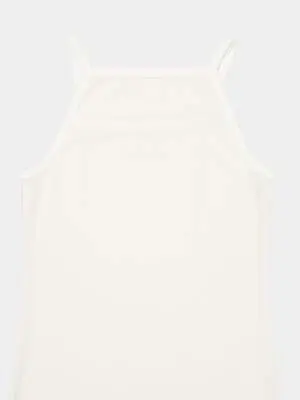 COURREGES Heritage Contrast Cotton Tank Top - White