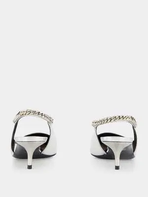 Gucci Signoria Slingback Pumps - Silver