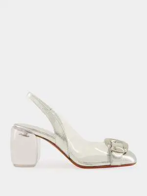 CHRISTIAN LOUBOUTIN Minny Bubble Slingbacks - Silver