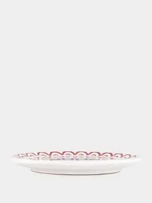 LES-OTTOMANS Sicily Handpainted Dinner Plate - Red