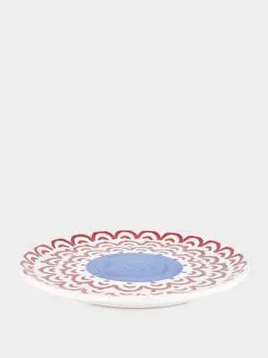 LES-OTTOMANS Sicily Handpainted Dinner Plate - Red