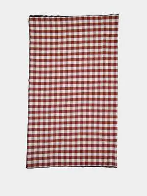 Maison De Vacances Bourdon Black Mesh Gingham Rectangular Extra Large Tablecloth - Red