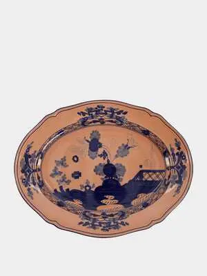 GINORI 1735 Oriente Italiano Cipria Oval Platter - Red