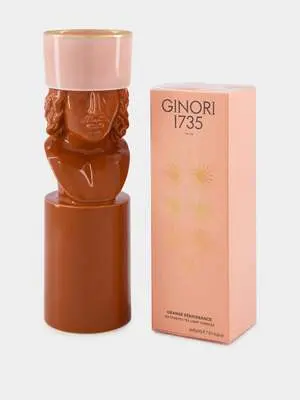 GINORI 1735 Il Letterato Clay Candle Holder - Red