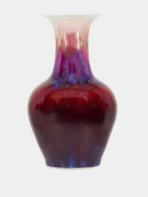 POLSPOTTEN Vivid Gradient Curved Top Vase - Red