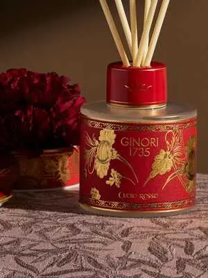 GINORI 1735 Large Oriente Italiano Antico Doccia Room Diffuser - Red