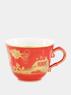 GINORI 1735 Oriente Italiano Rubrum Coffee Saucer - Red