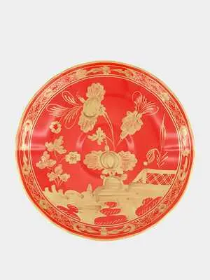 GINORI 1735 Oriente Italiano Rubrum Coffee Saucer - Red