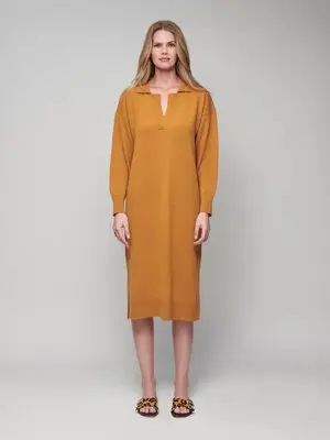 PAULA Maya V-neck Cashmere Midi Dress