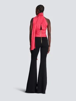 Balmain Halterneck Moiré Top