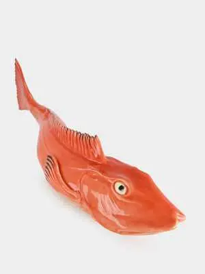 BORDALLO PINHEIRO Large Tub Gurnard Sculpture By