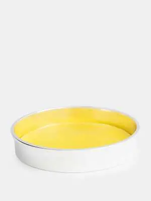 LEITÃO &AMP; IRMÃO Silver Bottle Coaster With Porcelain - Yellow