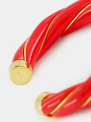 AURÉLIE BIDERMANN Diana Vermillion Rush Twisted Bangle - Red