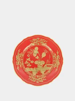 GINORI 1735 Oriente Italiano Rubrum Dessert Plate - Red