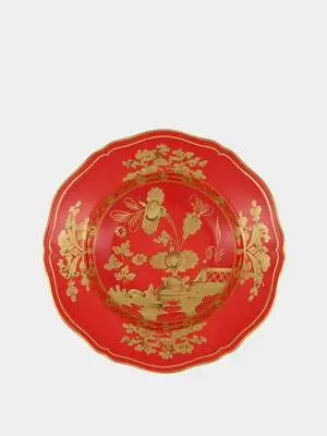GINORI 1735 Oriente Italiano Rubrum Soup Plate - Red