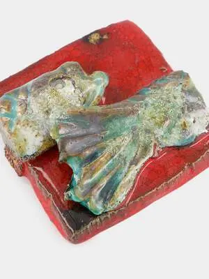 Studio Bongard Sardine Tile 3d Sculpture - Red