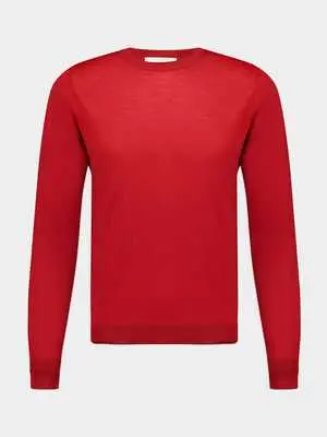 PIACENZA CASHMERE 1733 Crewneck Cashmere Sweater - Red