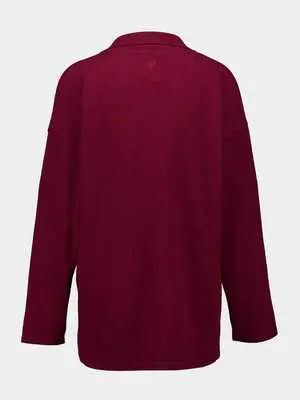 PAULA Jane Cabernet Knitted V-neck Top