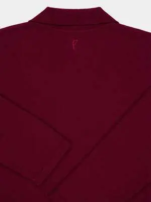 PAULA Jane Cabernet Knitted V-neck Top