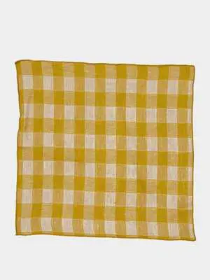 Maison De Vacances Bourdon Vintage Canvas Napkin - Yellow
