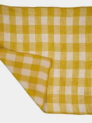 Maison De Vacances Bourdon Vintage Canvas Napkin - Yellow