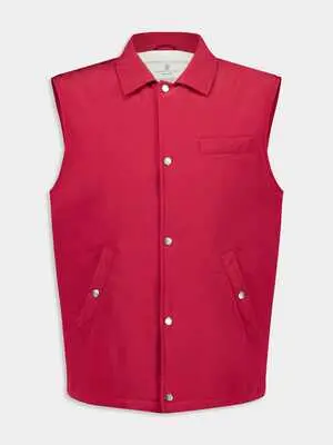 Brunello Cucinelli Button-up Water-resistant Gilet - Red
