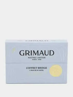 GRIMAUD N°300 Bridge Card Set In Dolphin Blue And Coral
