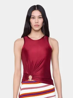 Rabanne Ruby Jersey Tank Top - Red