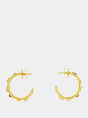 AURÉLIE BIDERMANN Atalide Garnet And Opal Earrings - Red