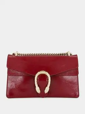 Gucci Dionysus Medium Patent Leather Shoulder Bag - Red