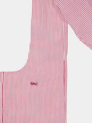 Stella McCartney Stripe Satin Silk Midi Dress