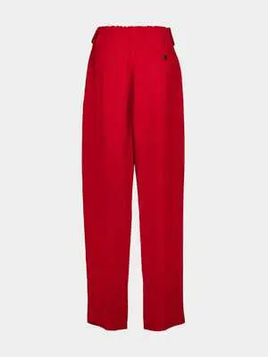 Givenchy Double Pleat Pants In Crepe Cady - Red