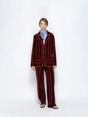 PAULA Aurora Knitted Striped Blazer