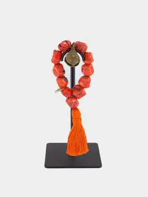 STUDIO JULIA ATLAS Prayer Bead Artwork - Red