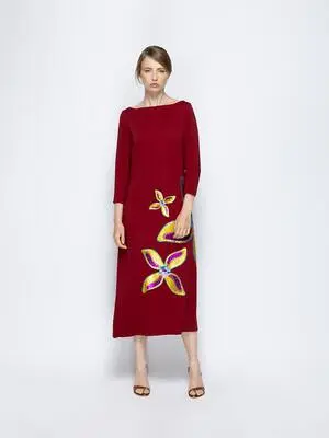PAULA Bellona Dahlia Sequin Long Dress - Red