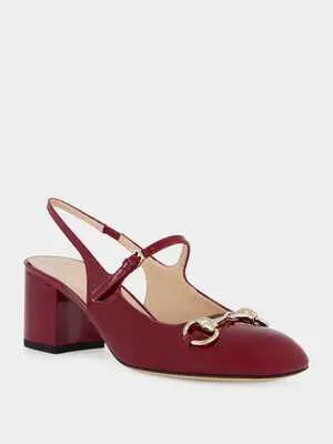 Gucci Horsebit Patent Slingback Pumps