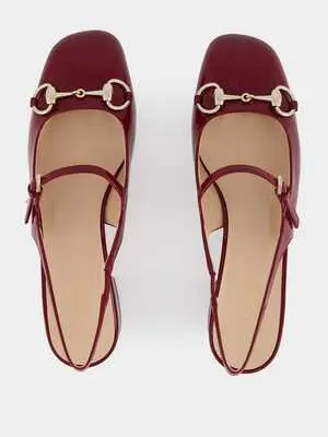 Gucci Horsebit Patent Slingback Pumps