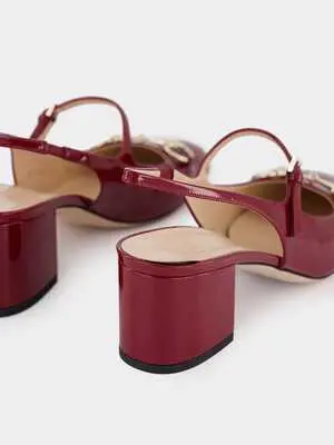 Gucci Horsebit Patent Slingback Pumps