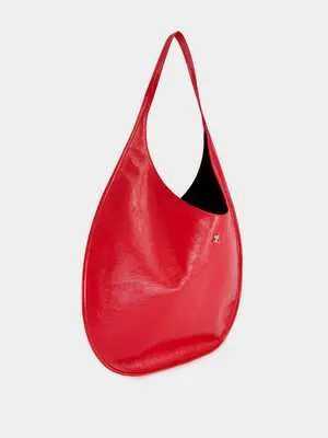 COURREGES Naplack Leather Holy Shoulder Bag - Red