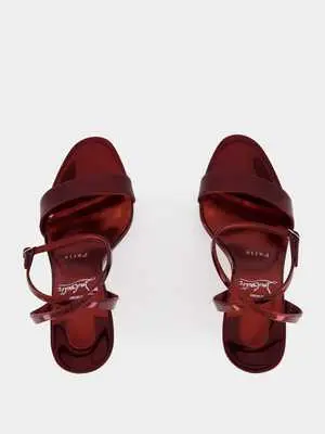 CHRISTIAN LOUBOUTIN Miss Z 100 Leather Sandals - Red