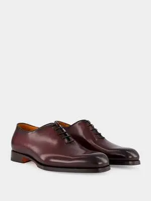 Santoni Calfskin Brando Oxford Shoes - Red